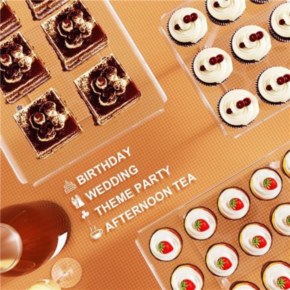 Dining | 3 Pack Dessert Table Display Set Acrylic Cupcake Buffet ...